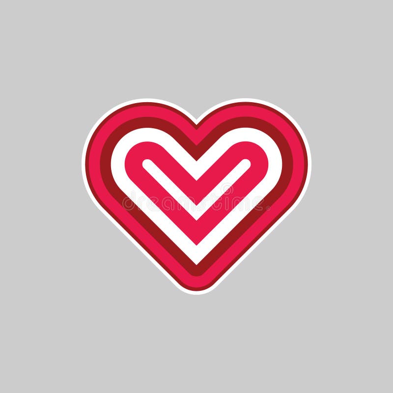 Love or Heart Shape Graphic Design Illustration Stock Vector ...