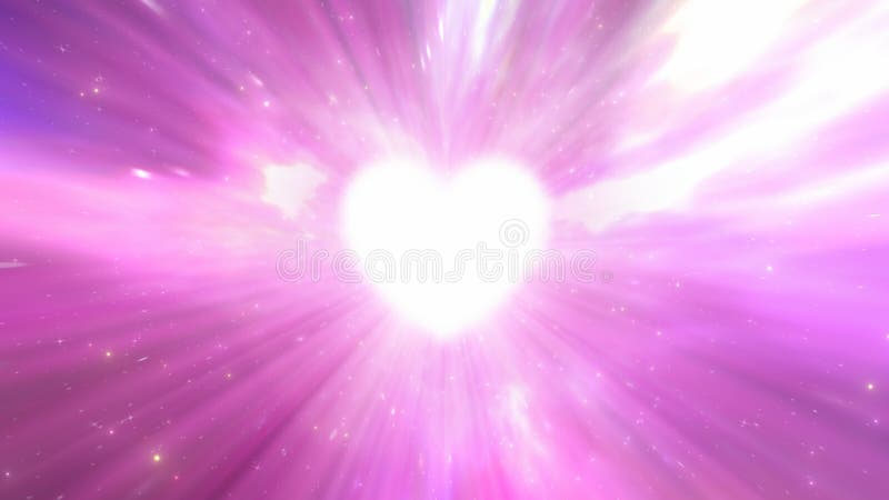 Love Heart Shape Light Speed Fast Moving Outer Space Wormhole Tunnel ...