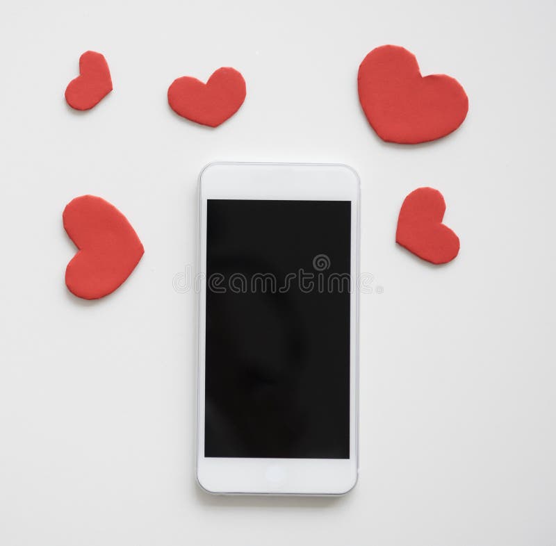 Love Heart Shape Romance Phone Concept Stock Image - Image of heart ...