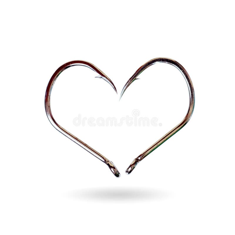 Love Heart Sign from Fishing Hook Stock Image - Image of concept ...