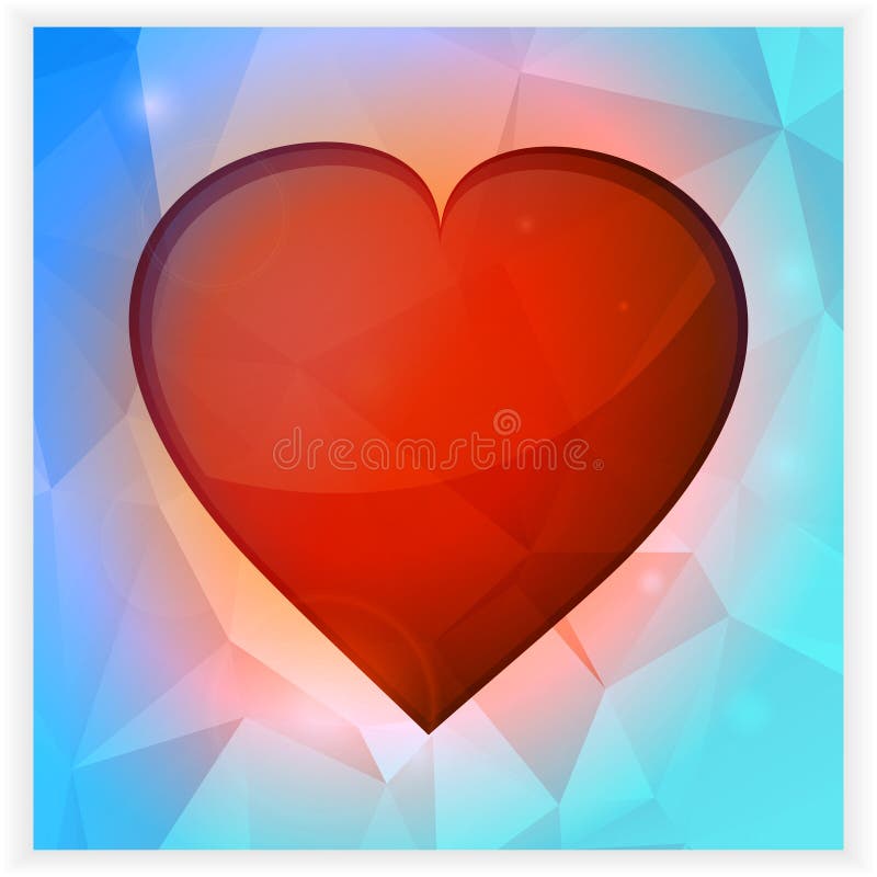 Love heart square banner stock illustration. Illustration of ...