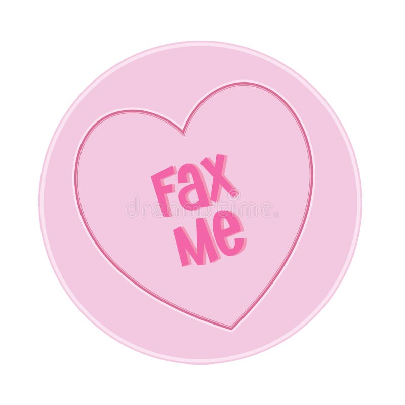 Love Heart Sweet Candy - Fax Me Message Vector Illustration Stock ...