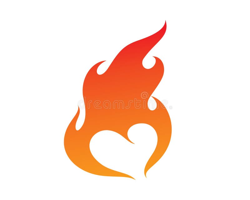 Love and Heart Symbol Combined with Burn Effect Stock Vector ...