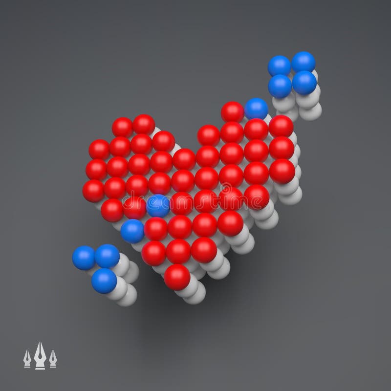 Love Heart Symbol. Design Element. 3d Vector. Stock Vector ...