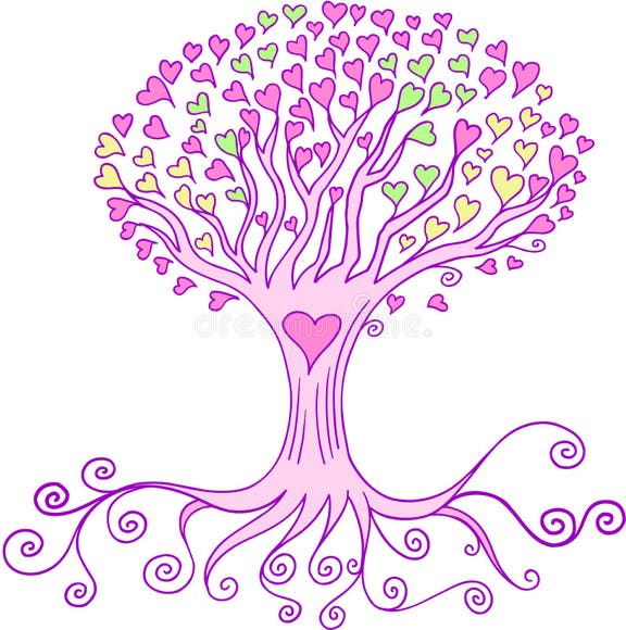 Love Heart Tree Vector stock vector. Illustration of spring - 5057155