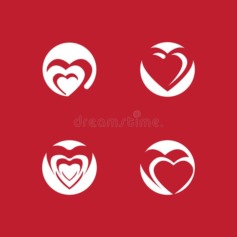 Love Heart Vector Icon and Symbol Template Illustration Stock ...