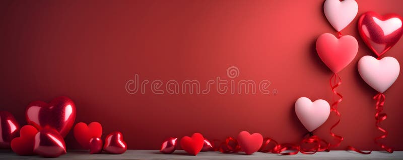 Love Hearts Background - Valentines Design Theme Stock Illustration ...
