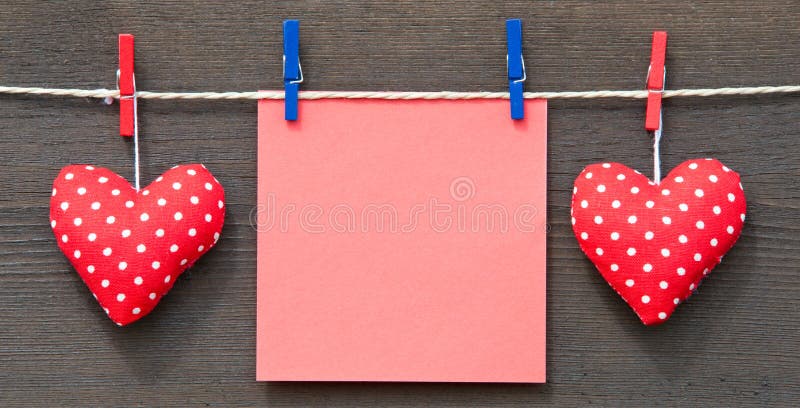 Love Hearts and Blank Paper Stock Image - Image of details, empty: 25097147