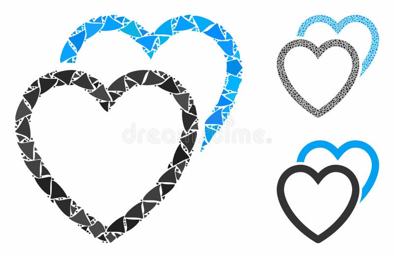 Love Hearts Composition Icon of Bumpy Parts Stock Illustration ...