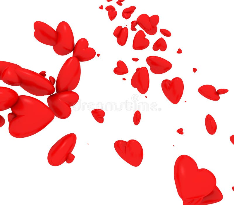 Love / Hearts Falling stock illustration. Illustration of anniversary ...