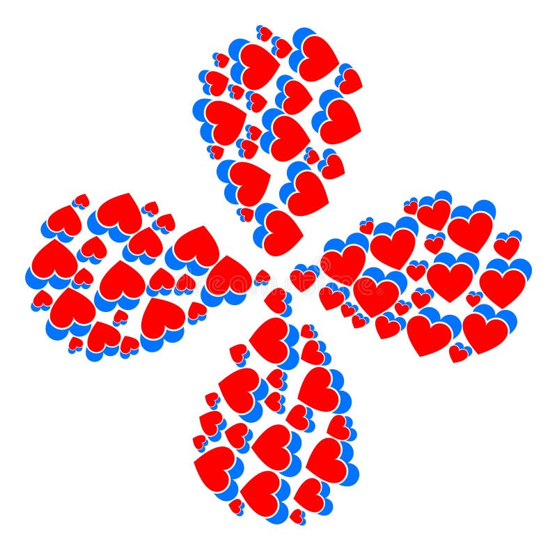 Love Hearts Rotation Motion Stock Illustration - Illustration of ...