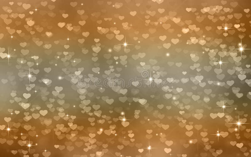 Love Hearts Sparkle Glitter Glow Particle Bokeh Background Stock ...
