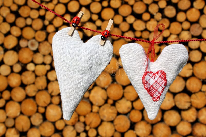 Love Hearts on Clothes Line Stock Image - Image of line, hung: 13753873