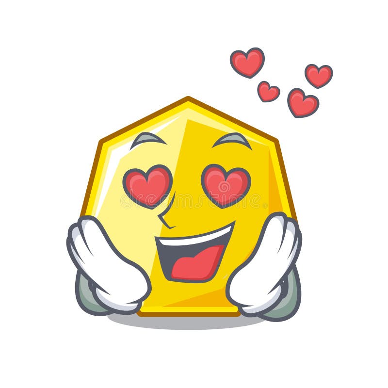 In Love Heptagon Sticks in the Character Wall Stock Vector ...