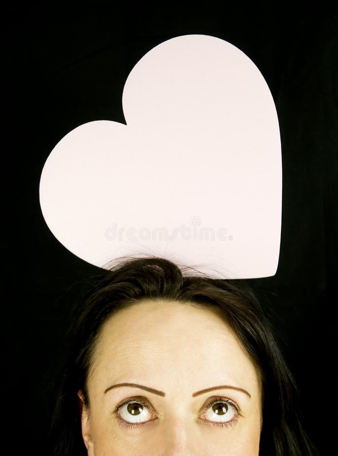 Love on her mind stock image. Image of love, attractive - 22964045