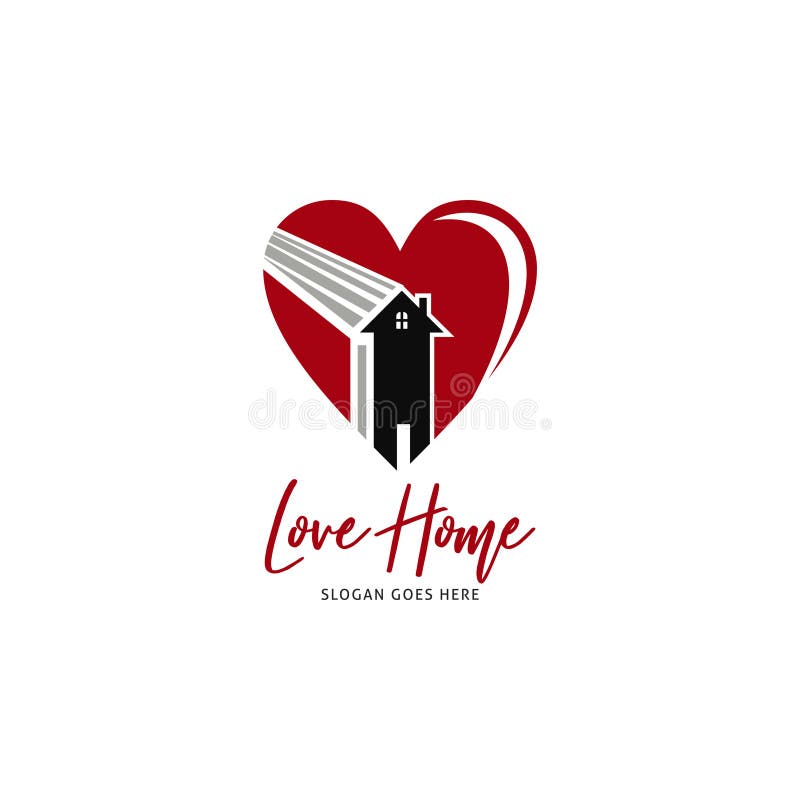 Love Home Icon Vector Logo Template Illustration Design Stock Vector ...