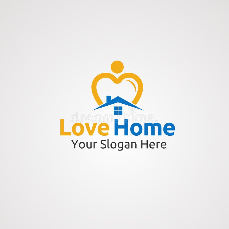 Love Home Logo Vector, Concept, Icon, Element, and Template for Company ...