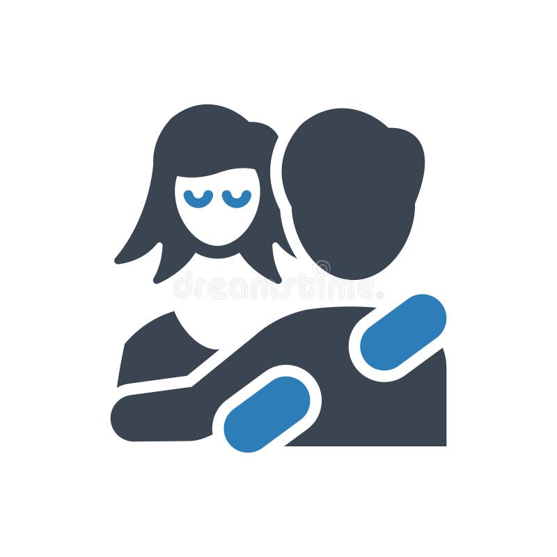 Love hug icon stock vector. Illustration of vector, sign - 254772386