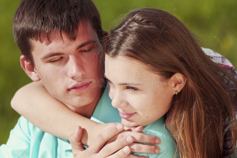 Love hug stock image. Image of people, summer, pair, face - 32279721