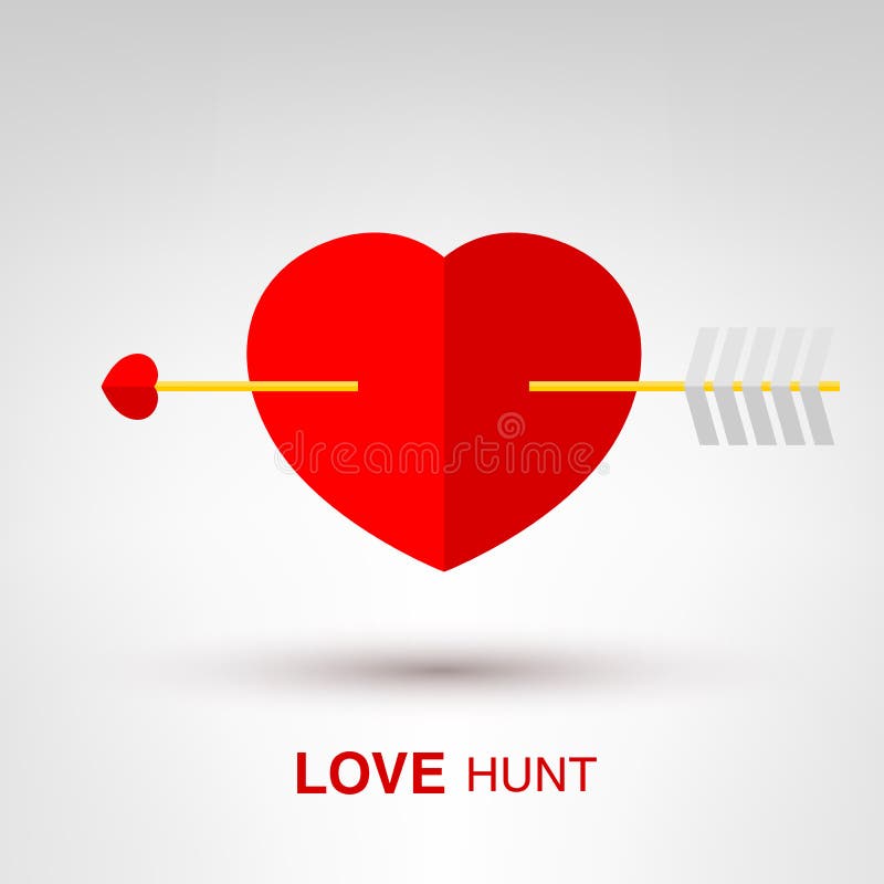 Love Hunt stock vector. Illustration of concept, heart - 49868063