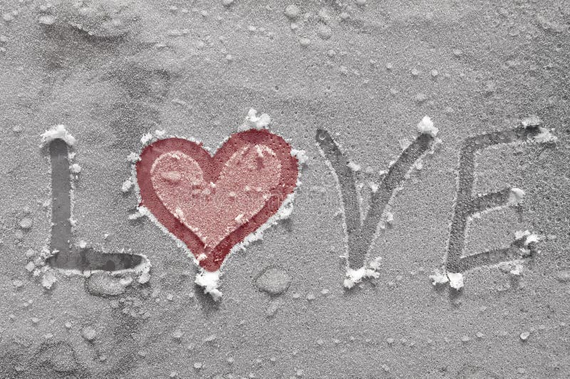 Love on ice stock photo. Image of romance, heart, concept - 22948946