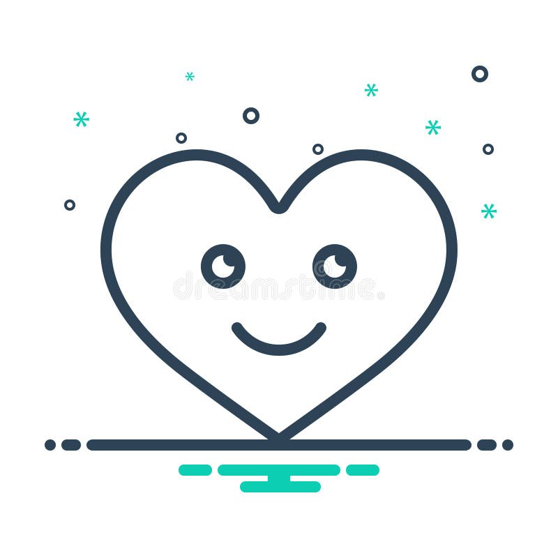 Black Mix Icon for Love, Affection and Impulse Stock Vector ...