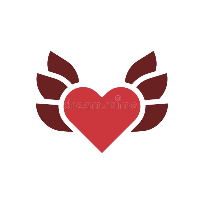 Love Icon Solid Brown Red Style Valentine Illustration Symbol Perfect ...
