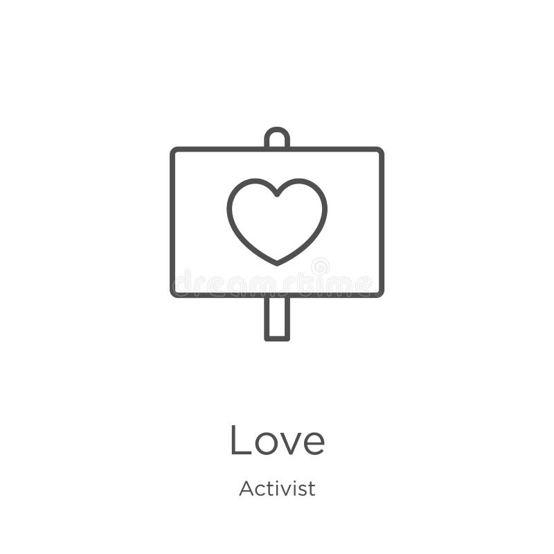 Love Icon Vector From Activist Collection Thin Line Love Outline Icon