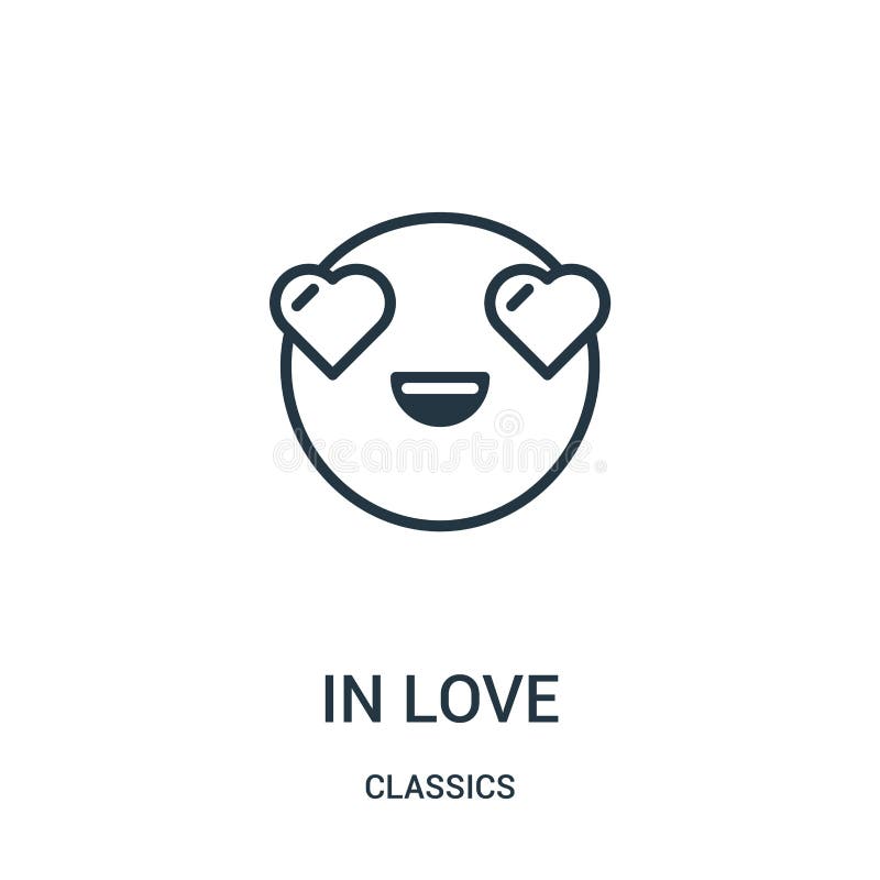 In Love Icon Vector from Classics Collection. Thin Line in Love Outline ...