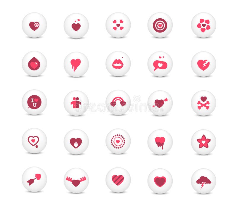 Love icons set stock illustration. Illustration of rabbit - 20393274