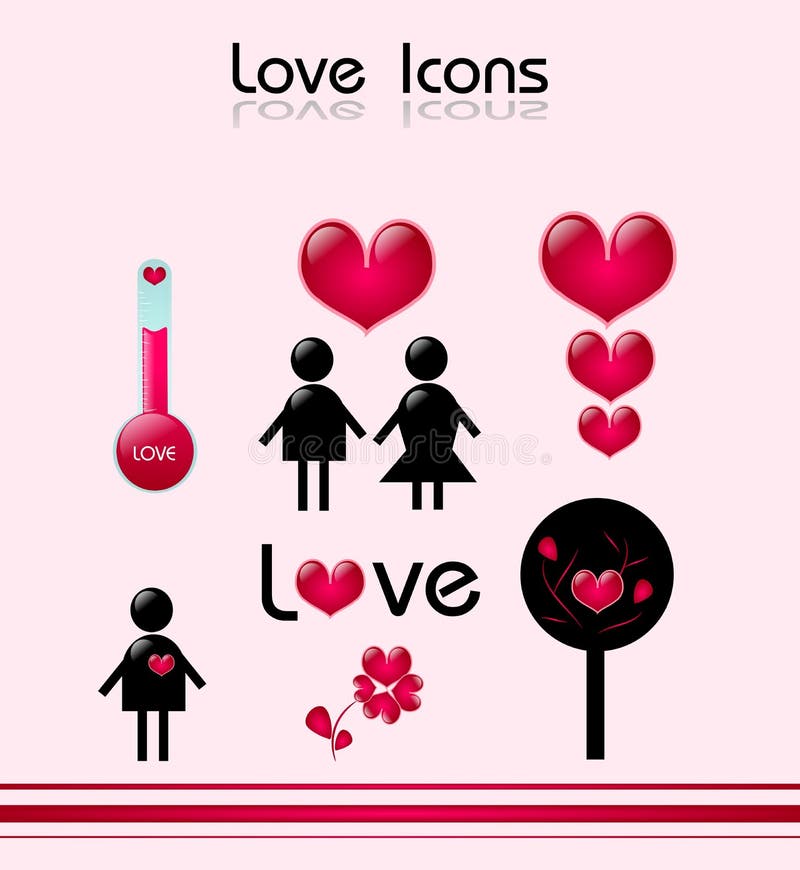 Love Icons stock illustration. Illustration of natural - 41811295