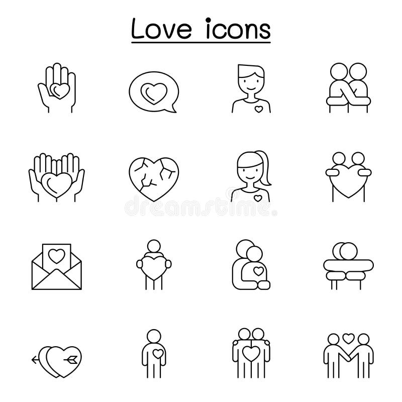 Love Icons Sketch stock vector. Illustration of note - 128693302