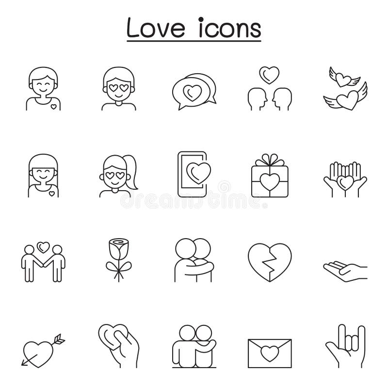 Love Icons Sketch stock vector. Illustration of note - 128693302
