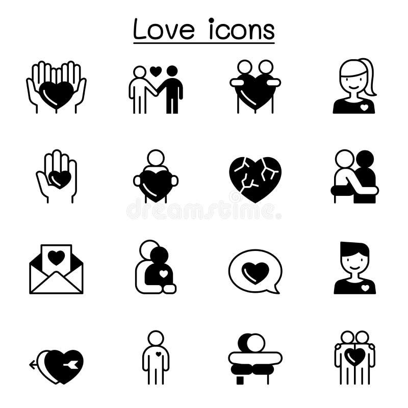 Love Icons Sketch stock vector. Illustration of note - 128693302