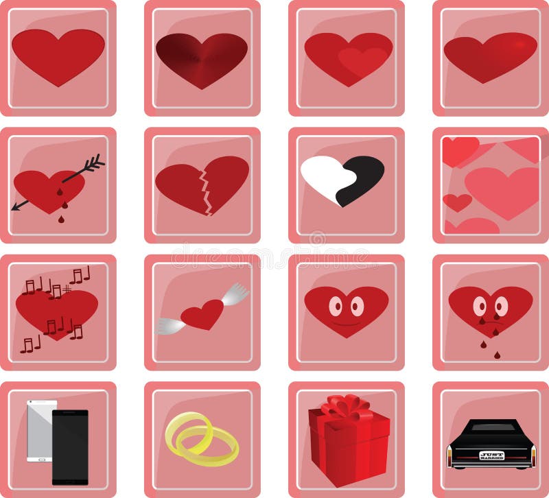 Love icons stock vector. Illustration of date, drop, married - 80218073