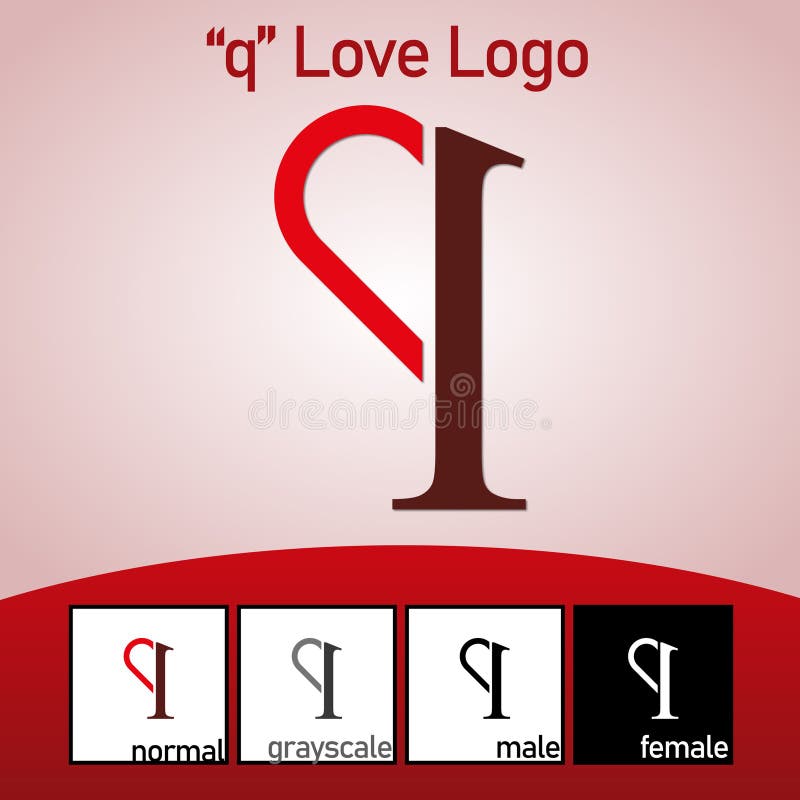 Love Inspired Letter Q Logo Stock Vector - Illustration of shape, icon ...