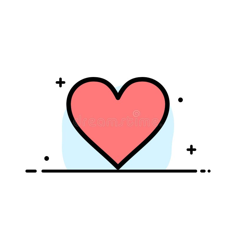 Love, Instagram, Interface, Like Business Flat Line Filled Icon Vector ...
