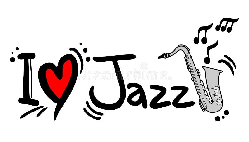 Love jazz stock vector. Illustration of contour, improvised - 44068474