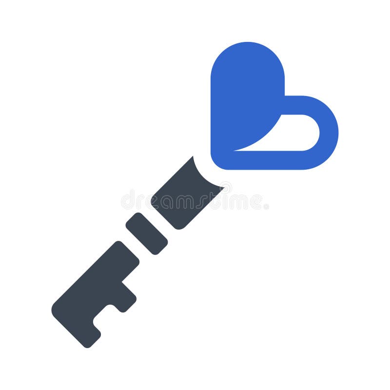 Love key Icon stock vector. Illustration of vintage - 321219253