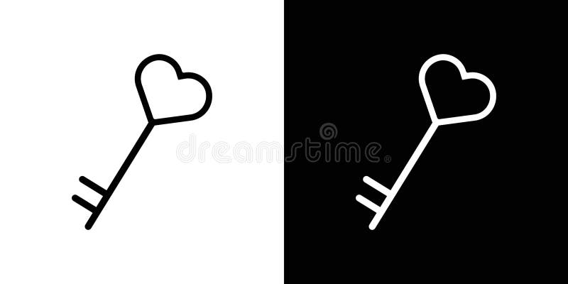 Love Key Icon Isolated Flat Vector in Outline Stock Vector ...