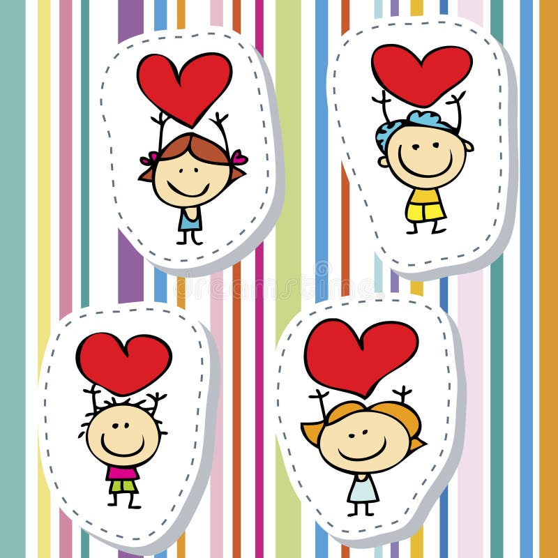 Love kids stock vector. Illustration of holiday, love - 28903980