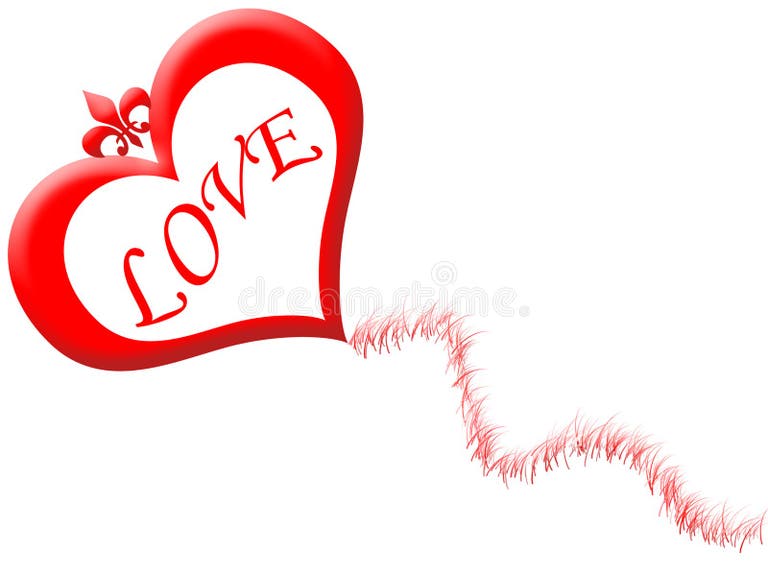Love kite stock illustration. Illustration of february, heart - 61078