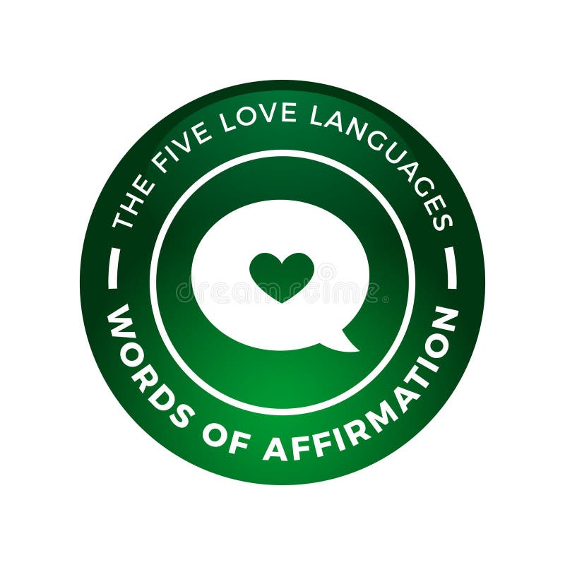 The Love Language - Words of Affirmation. Vector Illustration Stock ...