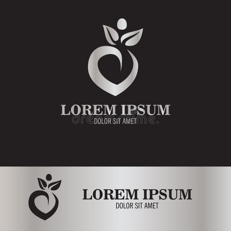 Love leaf logo vector stock vector. Illustration of cedar - 82860829