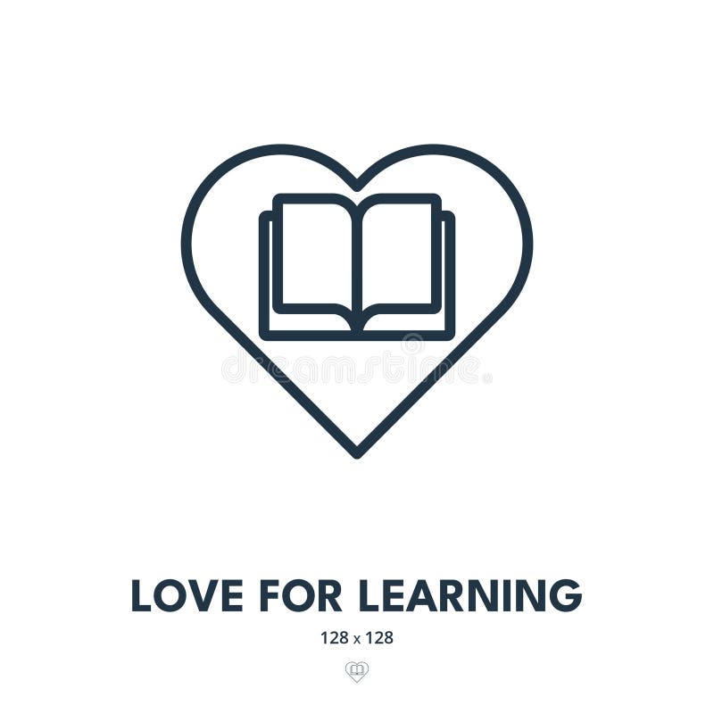 Love for Learning Icon. Knowledge, Education, Read. Editable Stroke ...