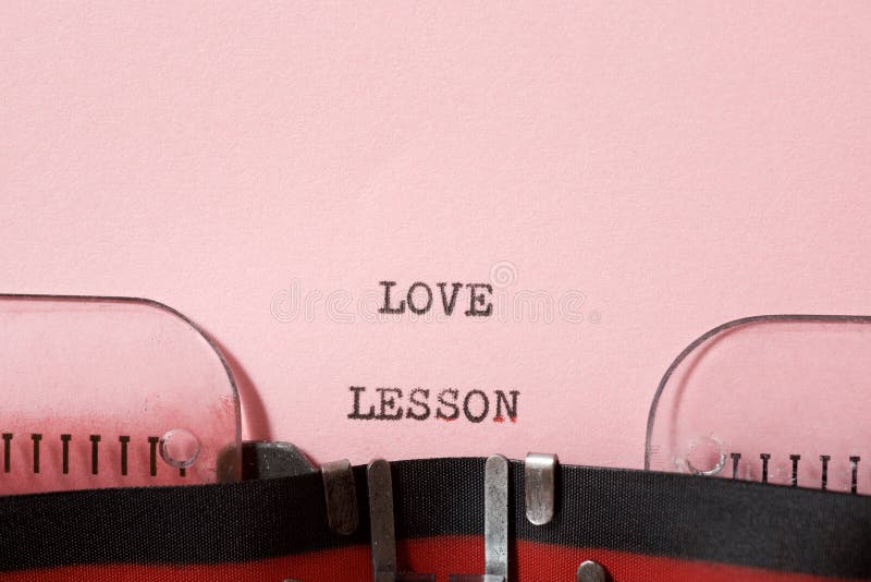 Love lesson phrase stock image. Image of typography - 198363743