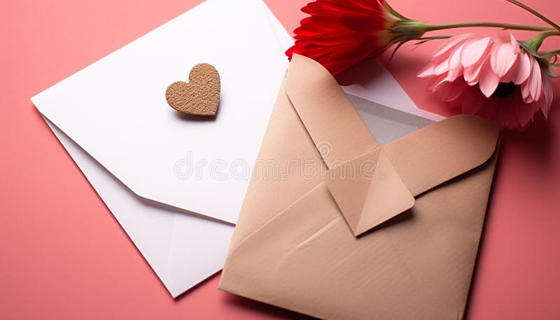 Love Letter in Envelope, Symbol of Romance Generated by AI Stock ...