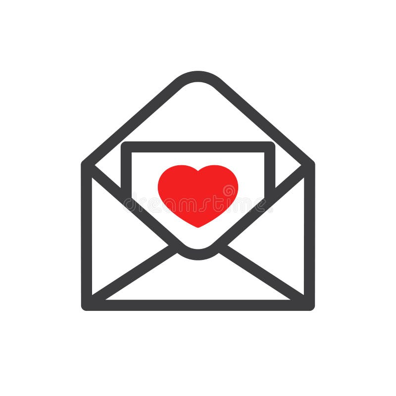 Love Letter Icon Illustration Isolated Vector Sign Symbol Stock ...