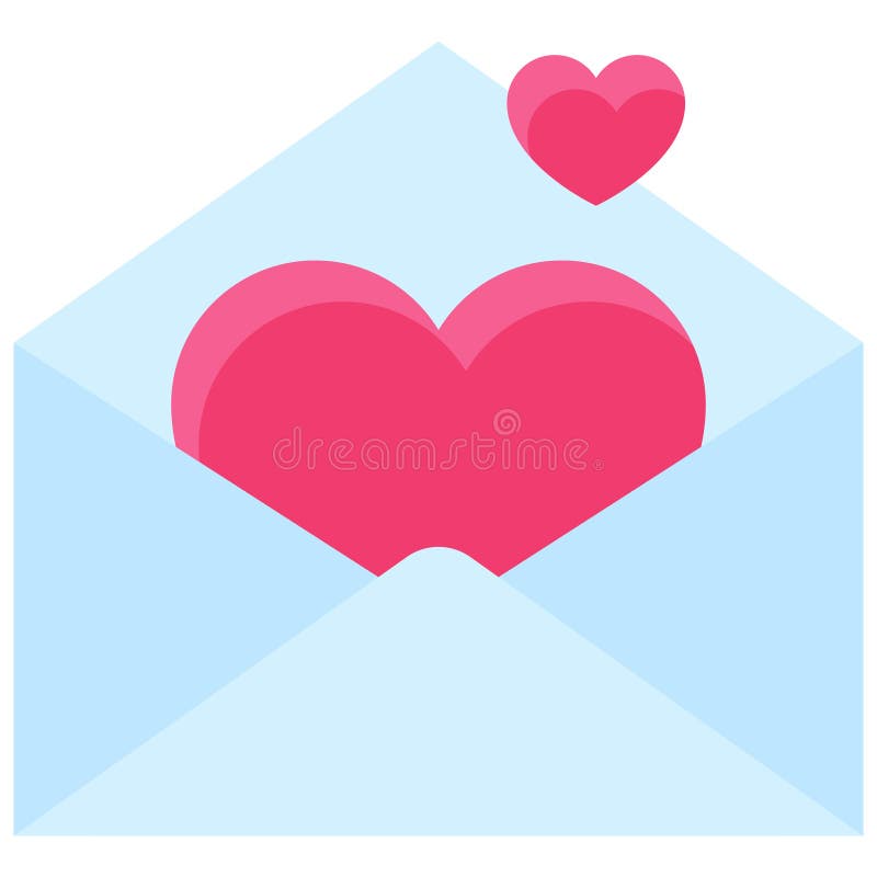Love Letter with Pencil Icon, Love and Heart Vector Stock Vector ...
