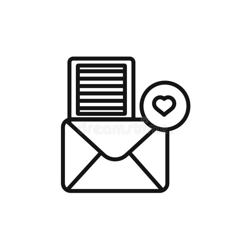 Love Letter Icon Vector Set Collection for Web Stock Vector ...